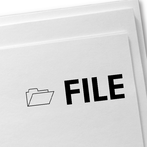 FILED with Folder Rubber Stamp - Simply Stamps
