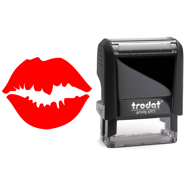 Kissing Lips Trendy Stamp Rubber Stamp - Simply Stamps
