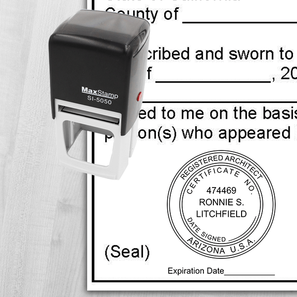 Arizona Stamp - Architect Expiration Date Seal - Simply Stamps