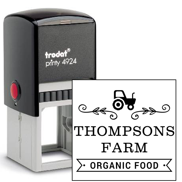Thompsons Farm Organic Food Rubber Stamp - Simply Stamps