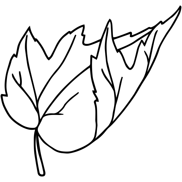 Falling Leaf Outline Stamp - Simply Stamps