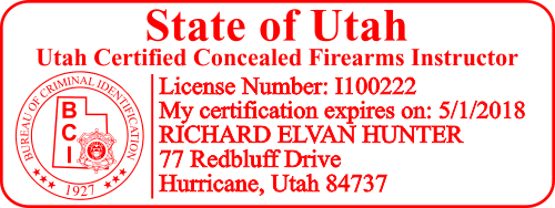 Utah Stamp - Firearms Seal - Simply Stamps